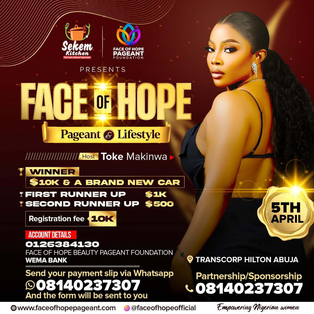 FACE OF HOPE PAGEANT FOUNDATION ~ Application